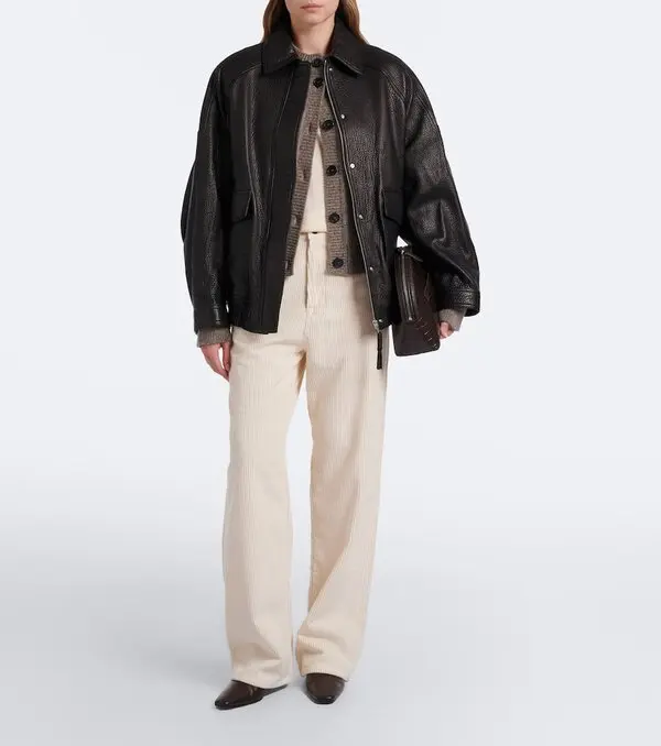 RÓHE Leather Blouson Jacket
