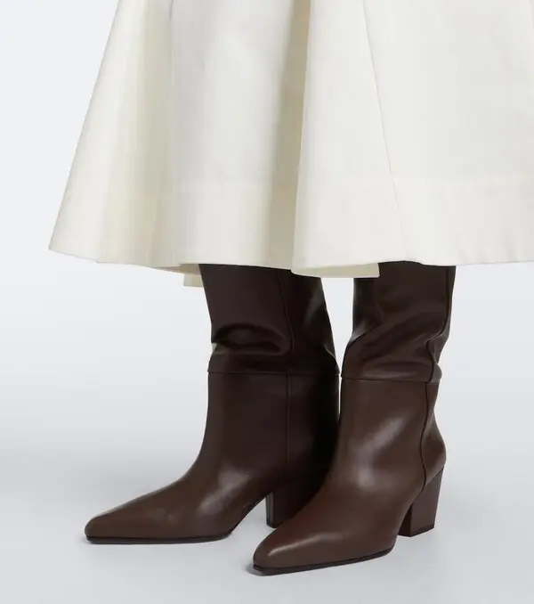 Paris Texas Jane Leather Knee-high Boots - Brown