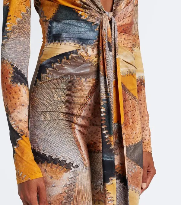Roberto Cavalli Trompe L’oil Flared Jumpsuit