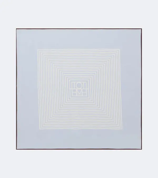 TOTEME Monogram Silk Scarf - Blue