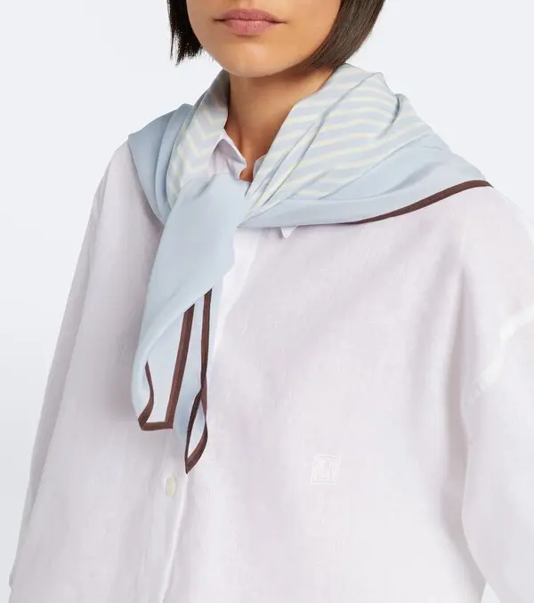TOTEME Monogram Silk Scarf