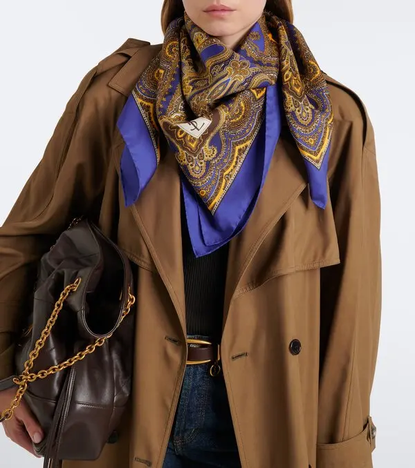 Saint Laurent Printed Silk Scarf