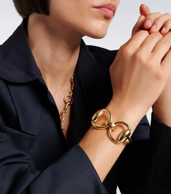 Gucci Horsebit Bracelet In Brass