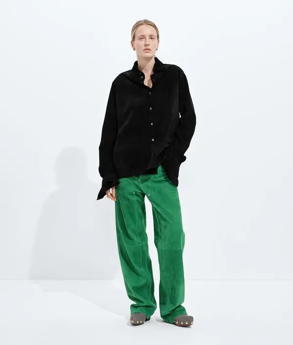 Bottega Veneta Suede Leather Shirt
