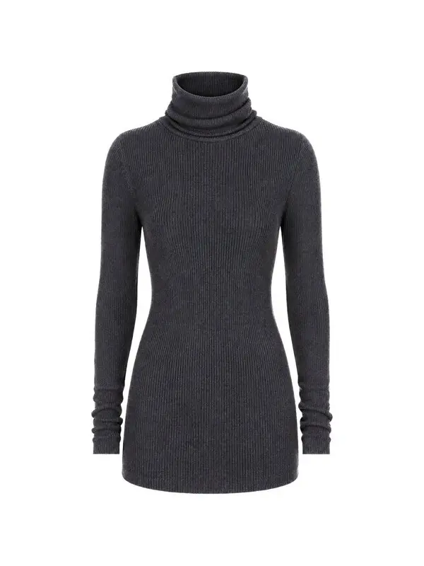 Rick Owens Wool Turtle-neck Sweater - Grey