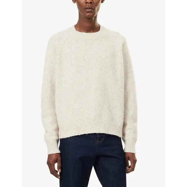 FRAME Crew-neck Knitted Alpaca-blend Jumper