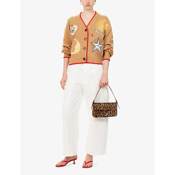 NEVER FULLY DRESSED Mystical Embroidered Knitted Cardigan