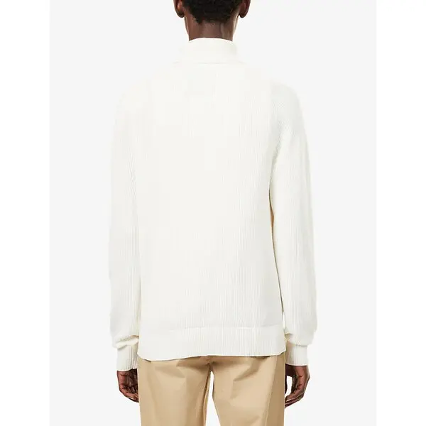 Gant Rib-knit Turtleneck Sweater In Cotton And Merino Wool