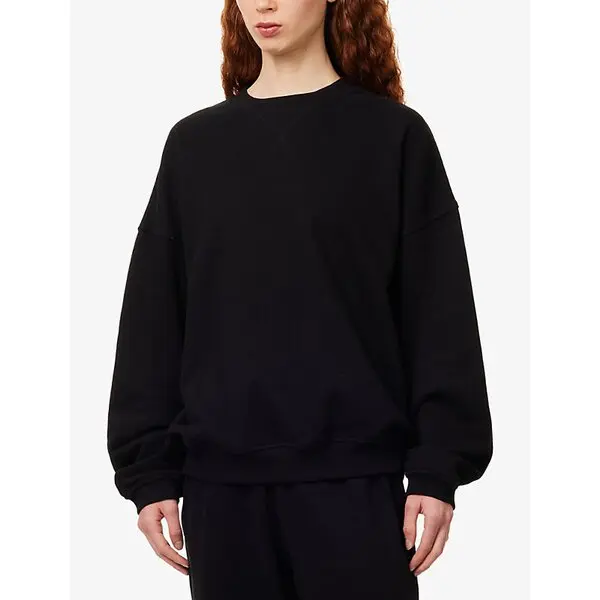 RU & ROCKA Cotton Sweatshirt - Black
