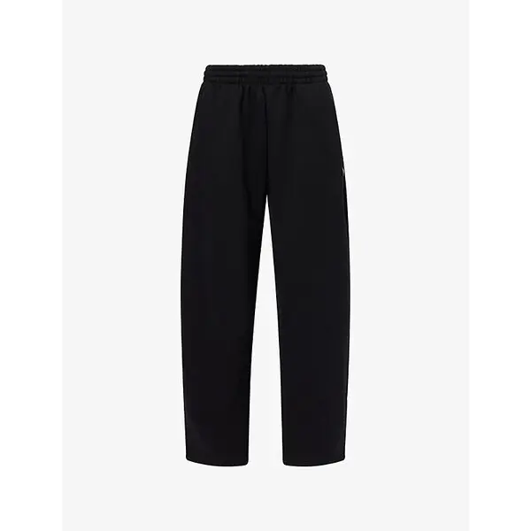 THE COUTURE CLUB Barrel-leg Cotton Jogging Bottoms - Black