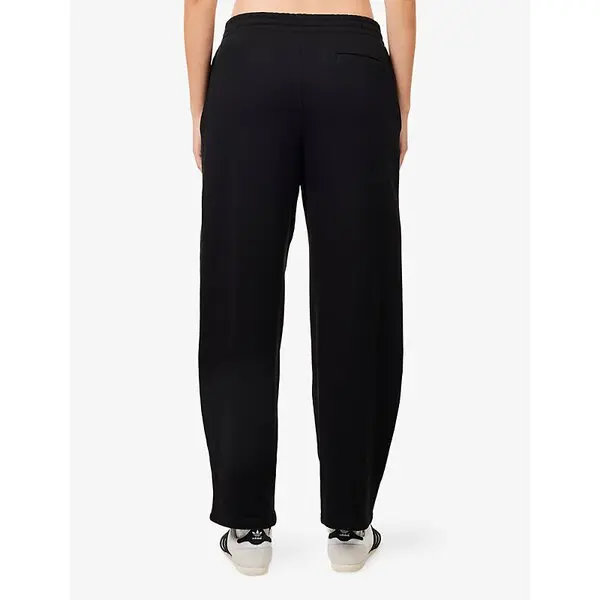 THE COUTURE CLUB Barrel-leg Cotton Jogging Bottoms - Black