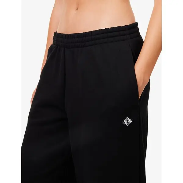 THE COUTURE CLUB Barrel-leg Cotton Jogging Bottoms - Black