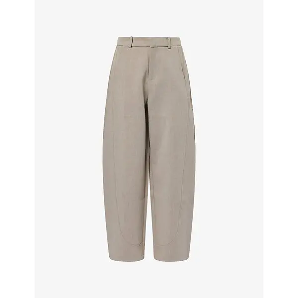 THE COUTURE CLUB Barrel-leg Woven Trousers - Grey