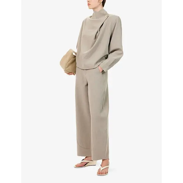 THE COUTURE CLUB Barrel-leg Woven Trousers