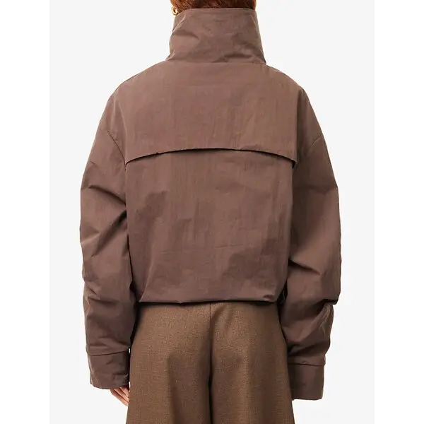 THE COUTURE CLUB Funnel-neck Cotton-blend Shell Jacket