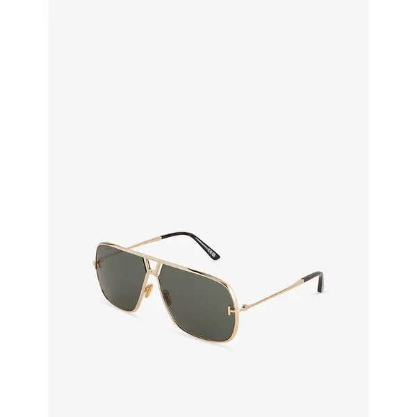 TOM FORD Stavros Metal Aviator Sunglasses