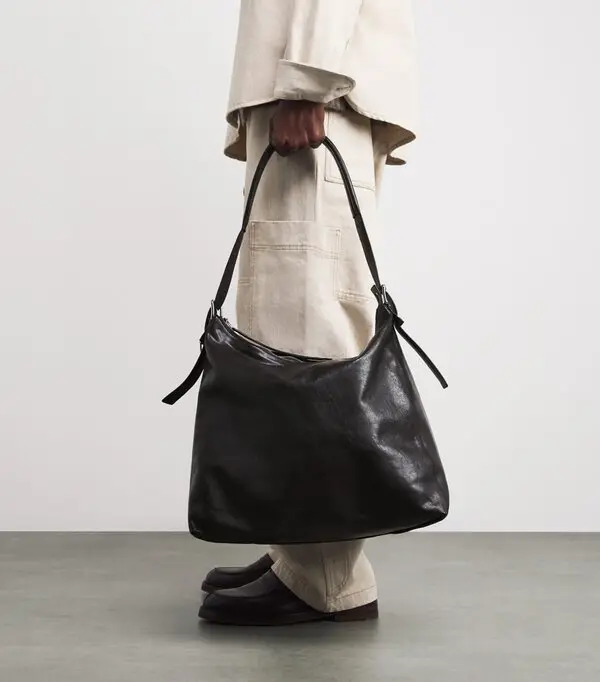 LEMAIRE Calfskin Belted Tote Bag - Brown