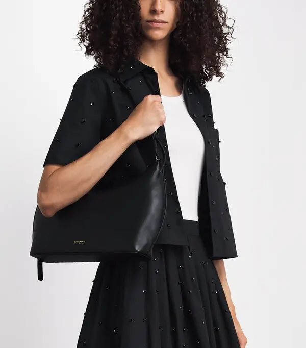Claudie Pierlot Leather Shoulder Bag - Black