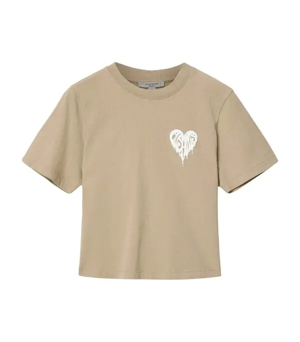 ALLSAINTS Organic Cotton Lisa Trip Logo T-shirt - Grey
