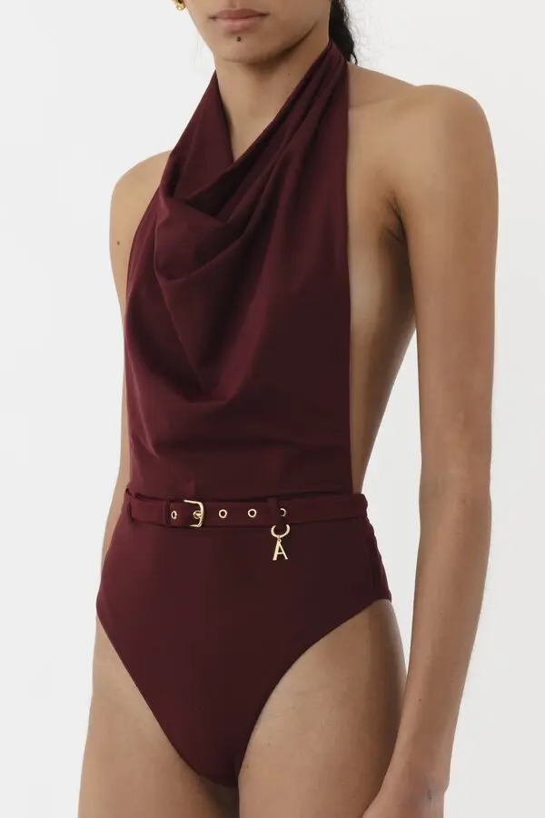 Arakii Draped Neck Swimsuit