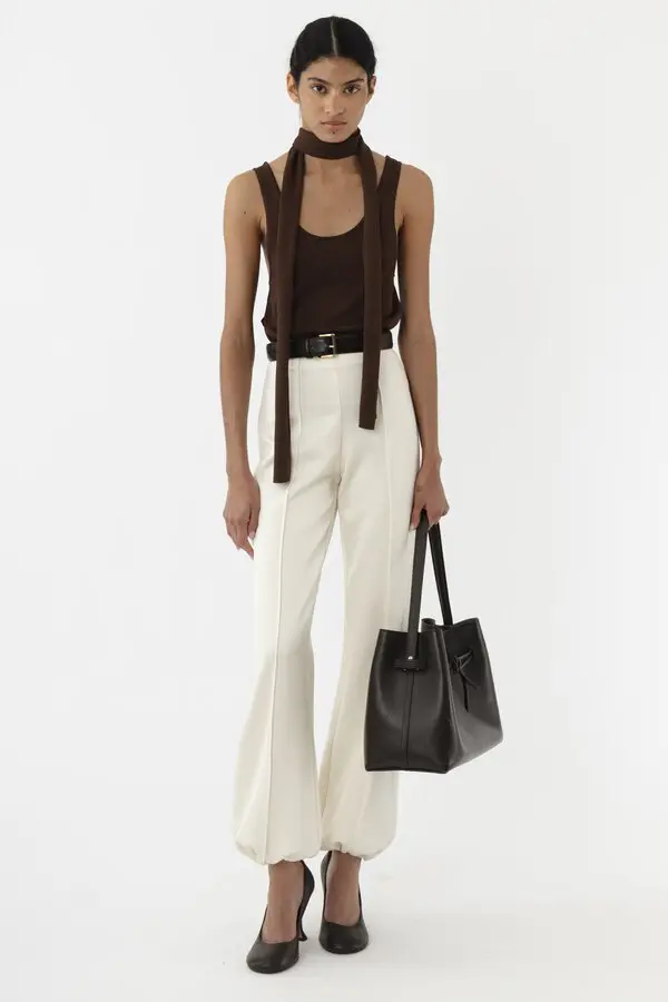 Arakii High Waist Suit Pants - Off-white