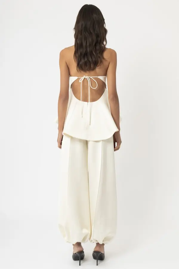 Arakii High Waisted Suit Trousers With Flared Legs