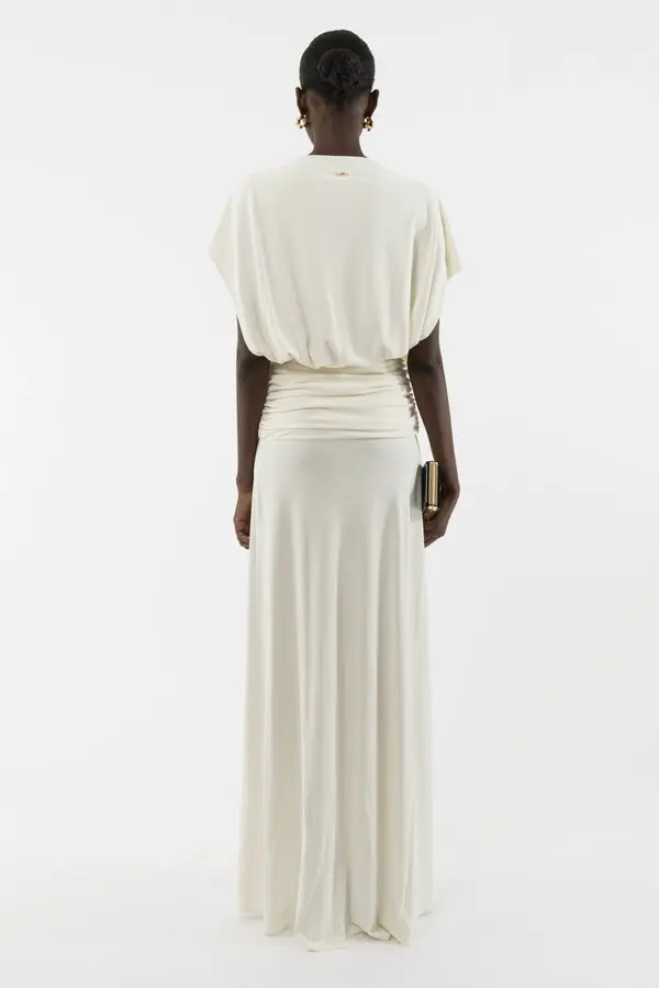 Arakii Tight Waist Gown - Off-white