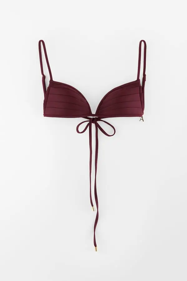 Arakii Butterfly Bikini Top - Burgundy