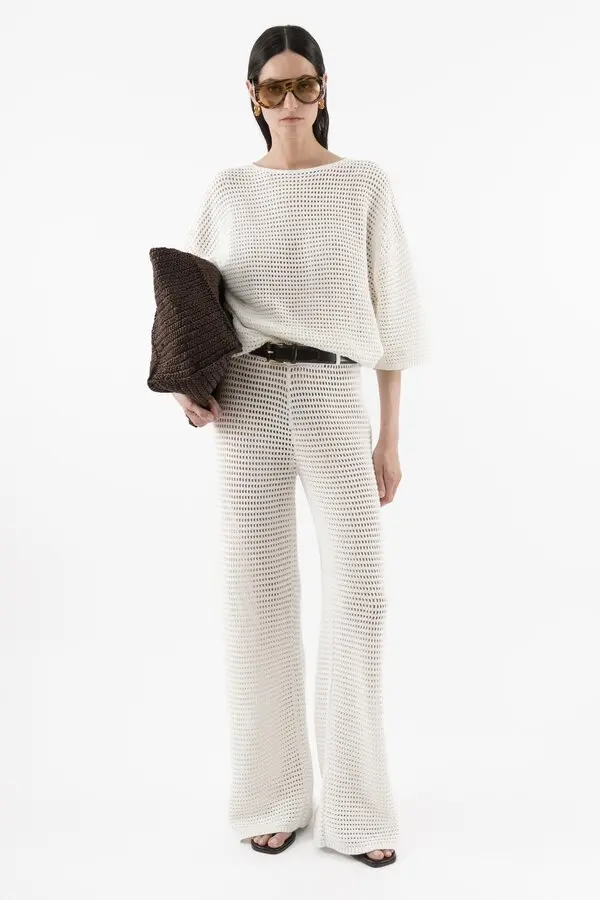 Arakii Crochet Pants - Off-white