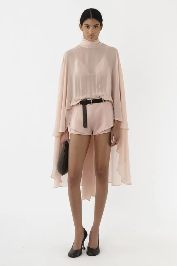 Arakii Sheer Cape Playsuit