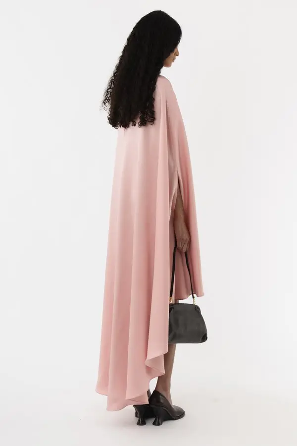 Arakii Poncho Turtleneck Maxi Dress