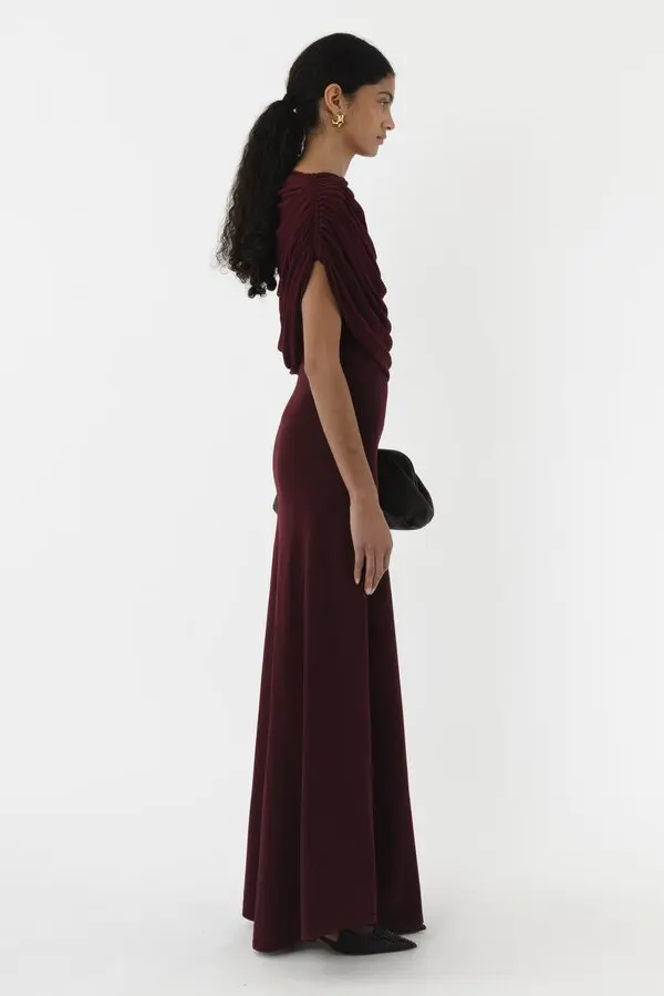 Arakii Mot Scarf Flared Dress
