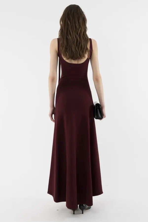 Arakii Mot Scarf Flared Dress