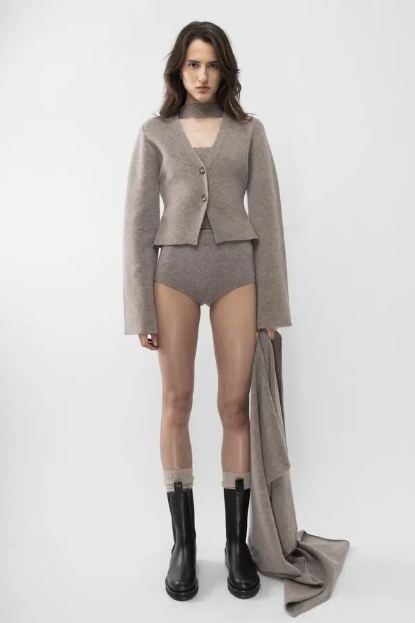 Arakii Knitted Panties - Greige
