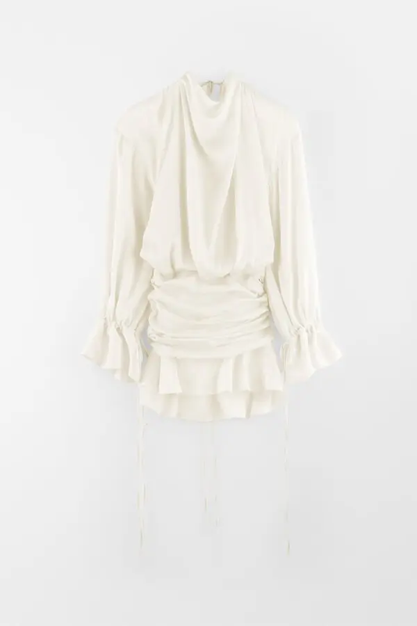 Arakii Frill Silk Dress