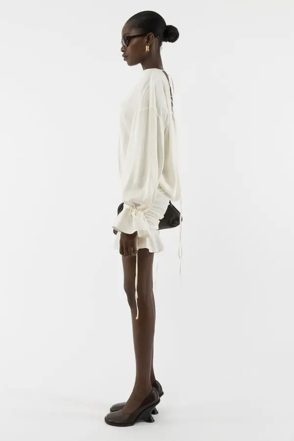 Arakii Frill Silk Dress
