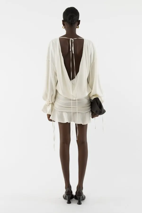 Arakii Frill Silk Dress