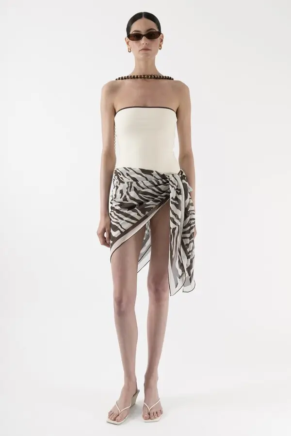 Arakii Bandeau Swimsuit - Off-white