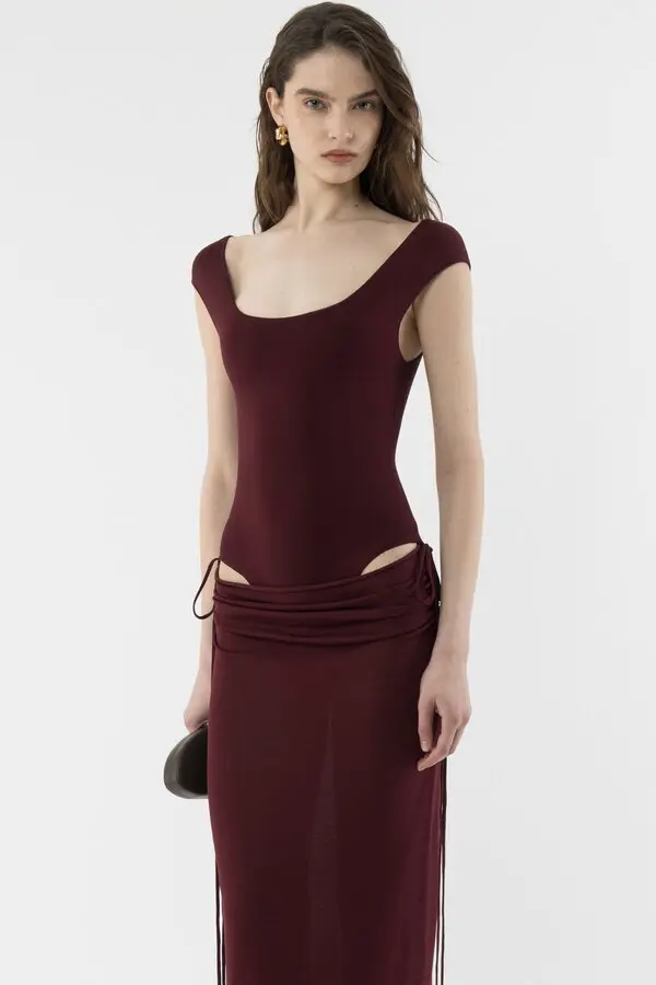 Arakii Draped Cut Out Dress