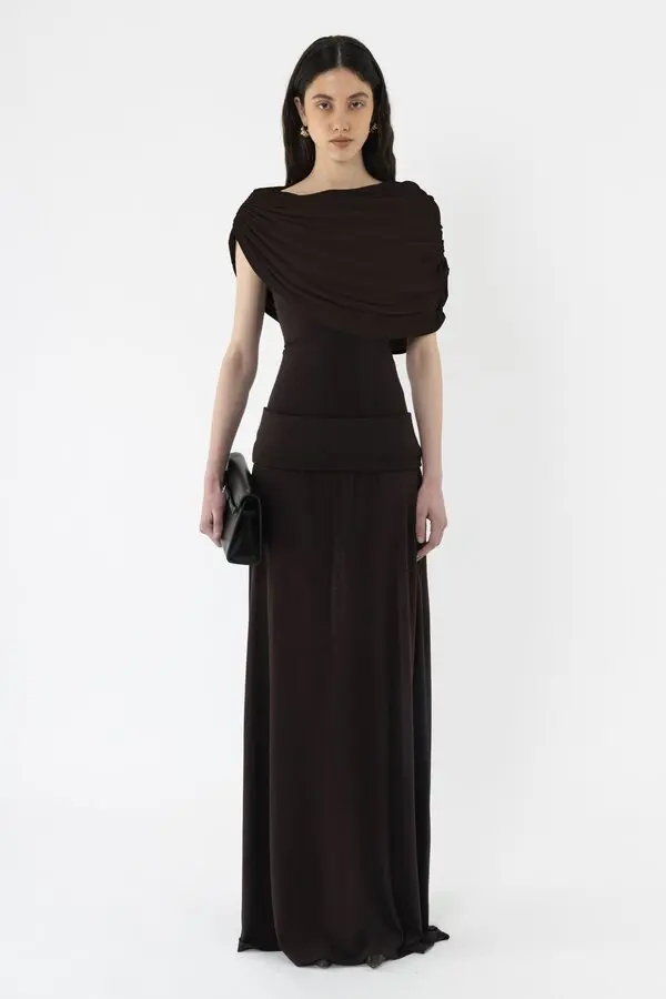 Arakii Mela Knitted Dress - Dark Brown