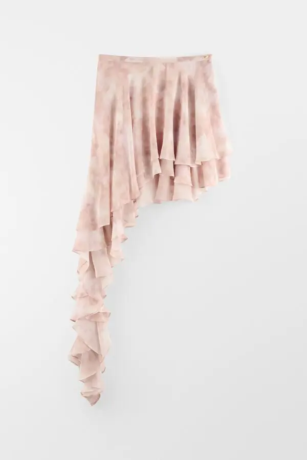 Arakii Asymmetric Silk Skirt - Print