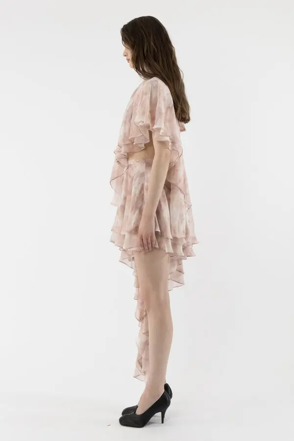 Arakii Asymmetric Silk Skirt - Print