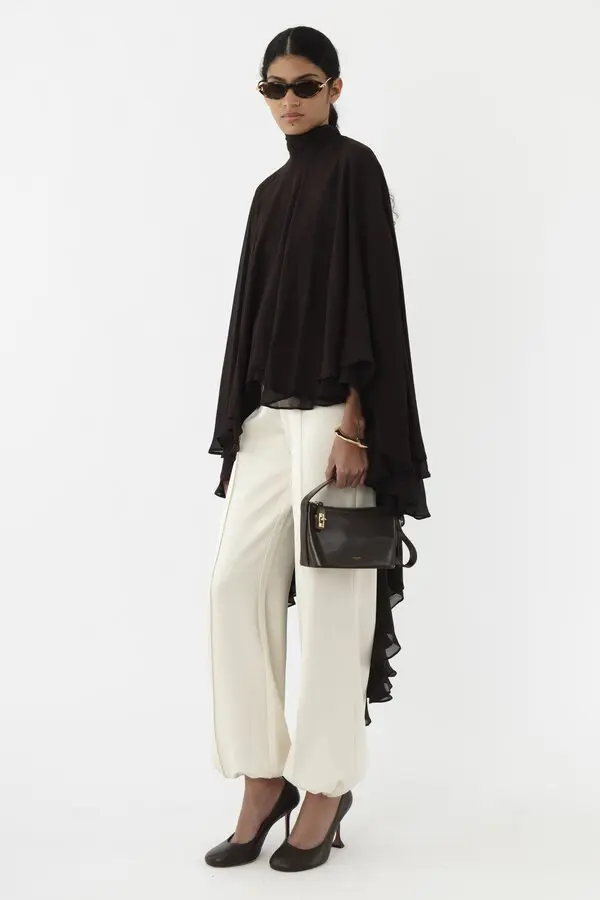 Arakii Flowy Maxi Cape - Dark Brown