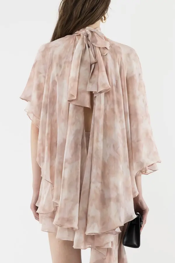 Arakii Flowy Silk Cape
