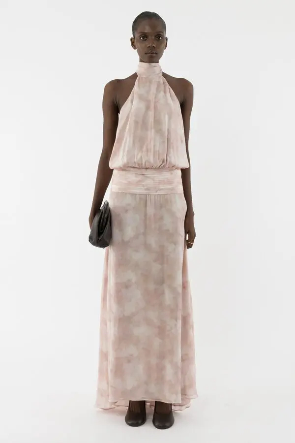 Arakii Deep Back Halter Dress