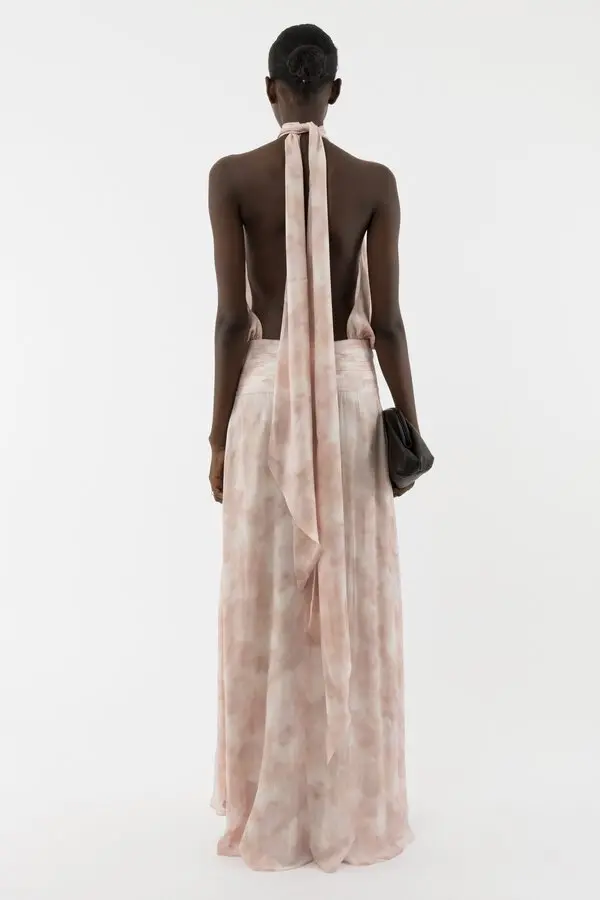 Arakii Deep Back Halter Dress
