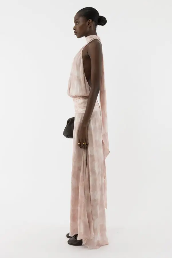 Arakii Deep Back Halter Dress