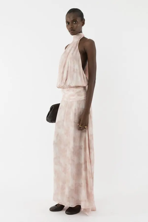 Arakii Deep Back Halter Dress