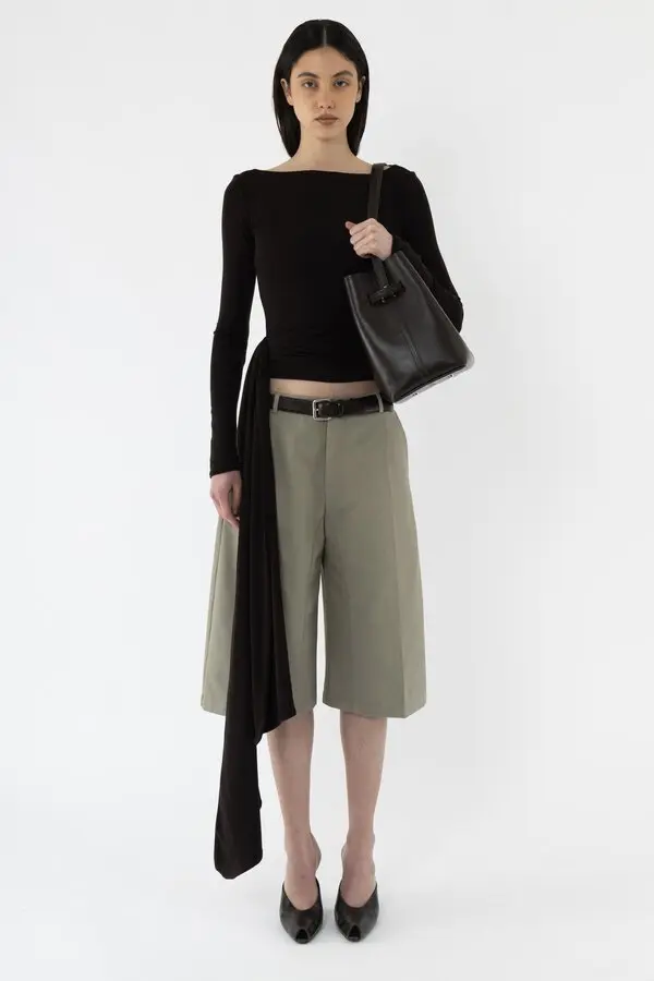 Arakii Jersey Draped Long Sleeve