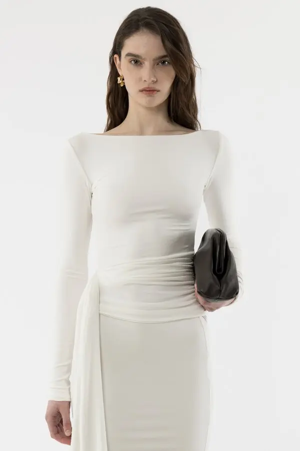 Arakii Jersey Draped Long Sleeve